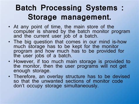 Operating System 07 Batch Processing Operating System Pptx Operating Systems Computer
