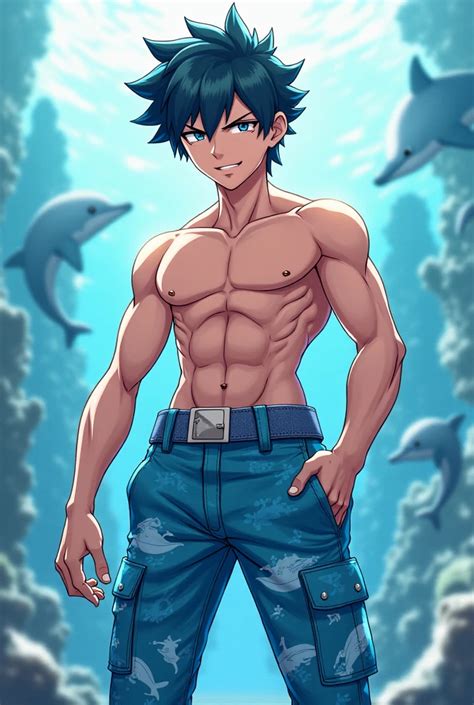 Anime Character Sexy Chest Dolphin Pants Dolphin Pants Seaart Ai