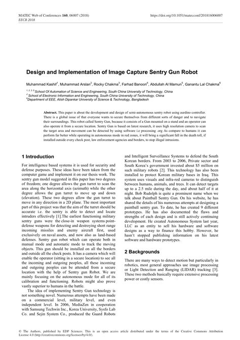 Pdf Design And Implementation Of Image Capture Sentry Gun Robot