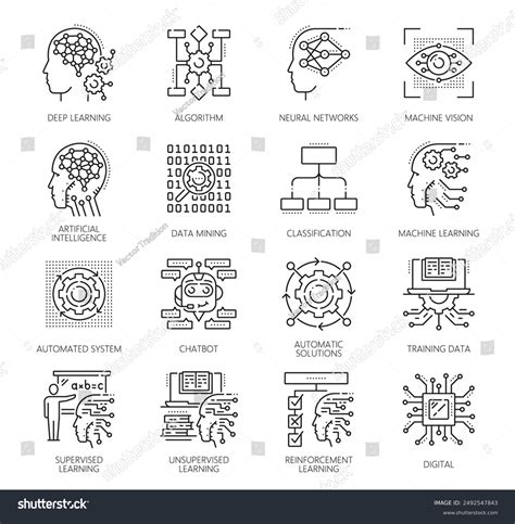 Machine Learning Ai Artificial Intelligence Algorithm Stock Vector Royalty Free 2492547843