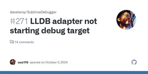 Lldb Adapter Not Starting Debug Target · Issue 271 · Daveleroysublimedebugger · Github