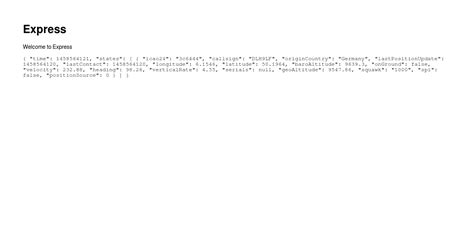 OpenSky API Node Codesandbox