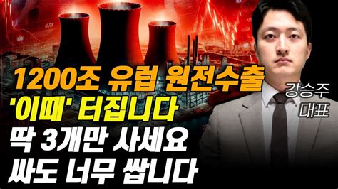 주식 1200조 유럽 원전수출 이때 터집니다 딱 3개만 사세요 싸도 너무 쌉니다 2월주식전망 두산중공업 원전관련주 한전기술 보성파워텍 대한전선