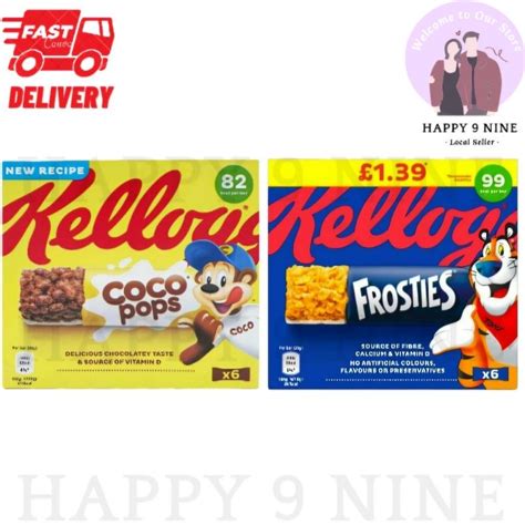Kellogys Frostie Bar Kellogy Coco Pops Bar Rice Cereal Bar Breakfast Bar Milk Bar Breakfast