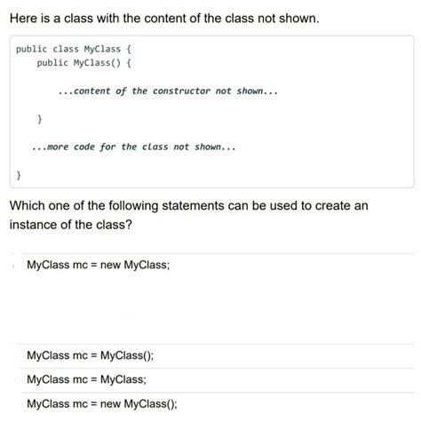 Solved Here Is A Class With The Content Of The Class Not Chegg