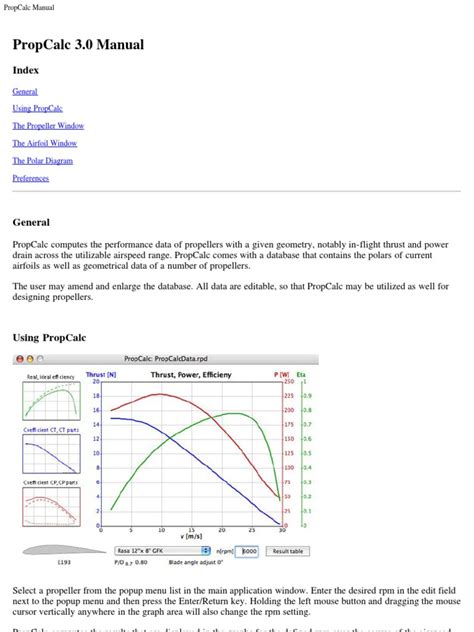 propcalc 3 0 manual a guide to using propcalc software for propeller performance computations