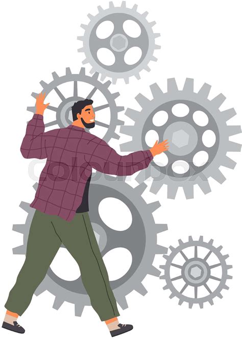 Business Regulatory Process And Teamwork Abstract Concept With Interacting Gears Collaboration