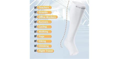 20 30mmhg White Compression Socks