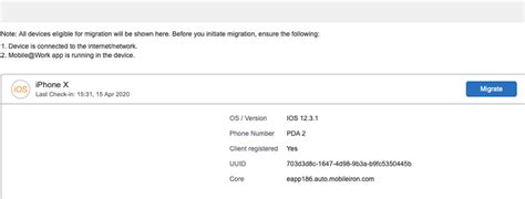 Using The Device Migration Portal