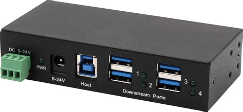 Exsys Ex11244hms Usb 3 0 Four Port Industrial Hub 15 Kv Esd Table Wall Din Ra At Reichelt