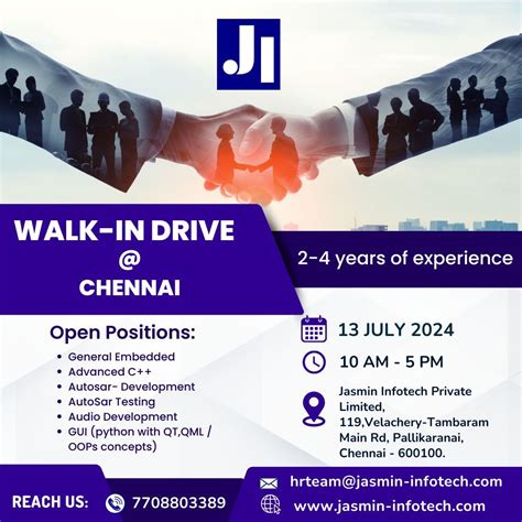 Jasmin Infotech On Linkedin Jasmin Is Hiring Embedded Developers And Conducting Walk In
