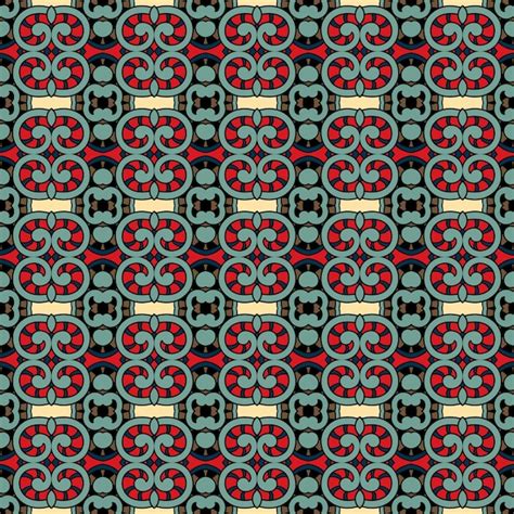 Premium Vector Geometry Vintage Floral Seamless Pattern
