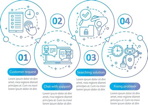 Customer Service Vector Infographic Template Option Visualization Timeline Vector Option