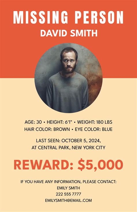 free missing poster templates editable and printable