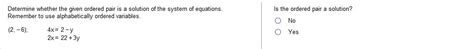 Solved Determine Whether The Given Ordered Pair Is A Chegg