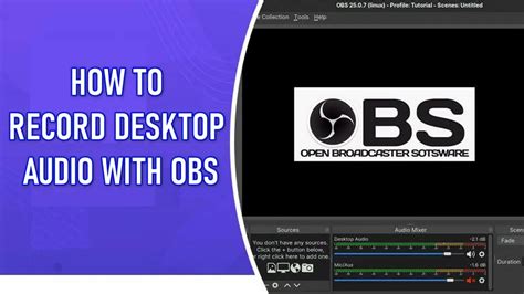 How To Record Desktop Audio With OBS On Windows