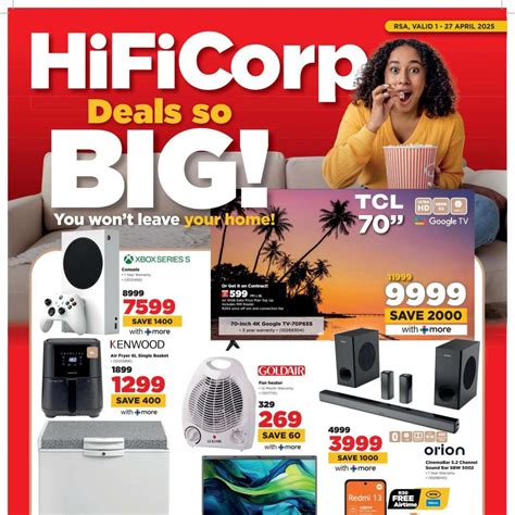HIFI CORP Specials Tuesday Apr To Sunday Apr HIFI CORP Specials Tuesday Apr To Sunday Apr