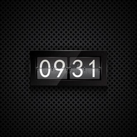 Countdown Numbers Flip Counter Vector Isolated Set Retro Style Flip