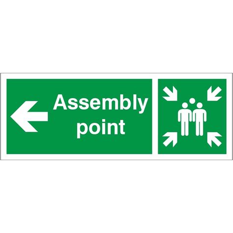 Assembly Point Arrow Left Sign Hallmark Compliance Ltd