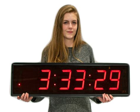 Extra Large 5 Number Led Wall Clock With Countdown Timer Full Function