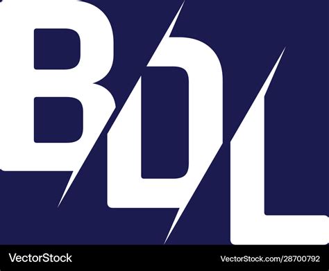 Monogram Letters Initial Logo Design Bdl Vector Image