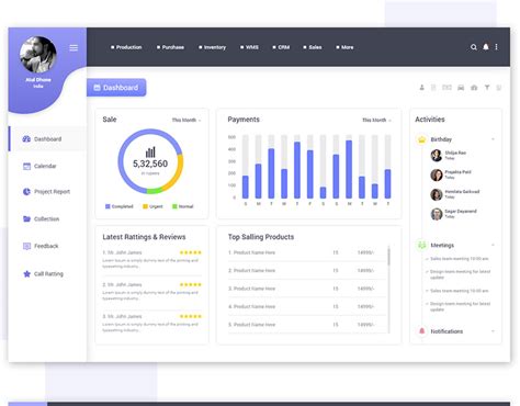 Web Ui Dashboard Design For Crm Behance