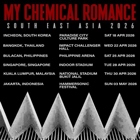 My Chemical Romance Is Coming To Kl Here Are All The Ticket Details