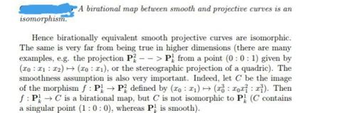Solved Isomorphism A Birational Map Between Smooth And