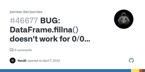 Bug Dataframefillna Doesnt Work For 00 With Int64dtype · Issue