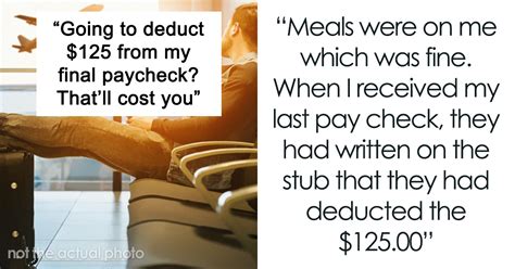 Boss Deducts 125 From Employees Last Paycheck Regrets It When She Costs Him 250000 Bored