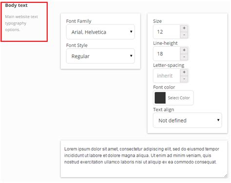 Cherry Framework 4 How To Manage Typography Settings Template Monster Help