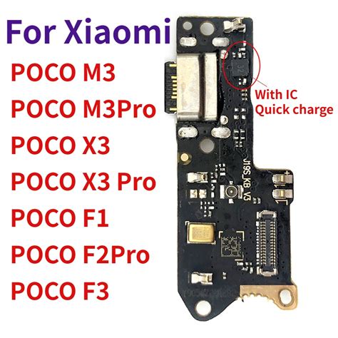 For Xiaomi Poco M F F Pro F X Nfc X M Pro G G Usb Charging Port Charger Board Flex