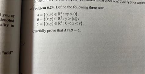 Solved Problem Define The Following Three Sets Chegg Com