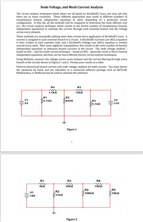 Solved Node Voltage And Mesh Current Analysis The Circuit Analysis