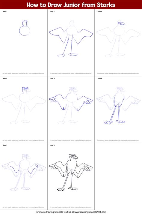 How To Draw Junior From Storks Storks Step By Step DrawingTutorials101 Com