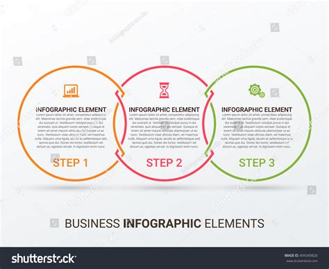 Outline Circular Infographic Minimalistic Diagram Chart Stock Vector