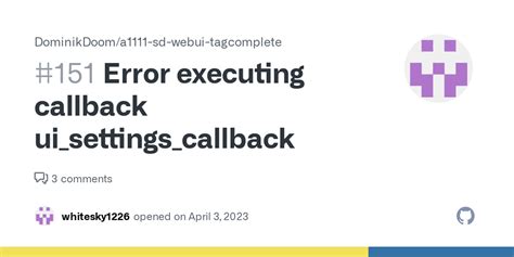 Error Executing Callback Uisettingscallback · Issue 151