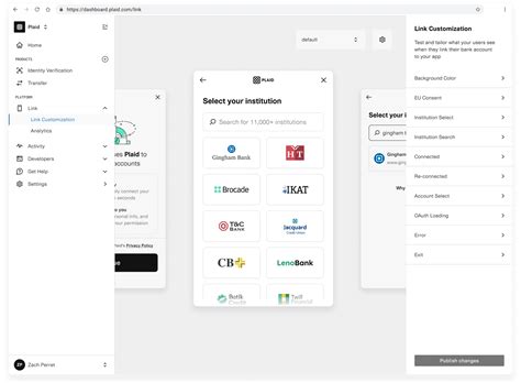 Link Customizing Link Plaid Docs