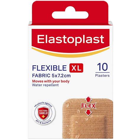 Elastoplast Flexible Extra Large Fabric Plaster 10 Pack Wilko