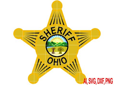 State Of Ohio Sheriff Badge Vector Files Etsy