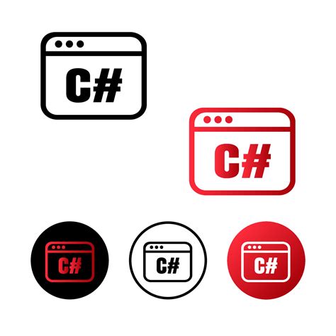 C Sharp Code Icon Illustration 5011684 Vector Art At Vecteezy