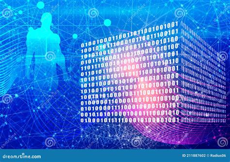 Binary Code Cube Stock Illustration Illustration Of Information 211887602