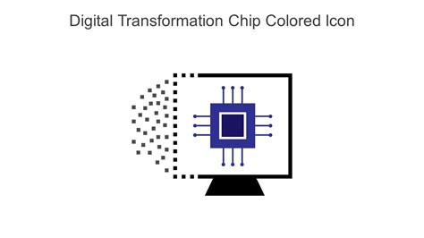 Digital Transformation Chip Colored Icon In Powerpoint Pptx Png And
