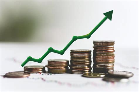 Ai Generative Green Arrow On Stack Of Coin Premium Ai Generated Image