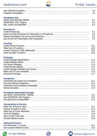 Plsql Syllabus Pdf Databases Computer Software And Applications