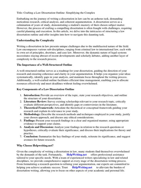 Law Dissertation Outline Example Pdf Methodology Piercing The Corporate Veil