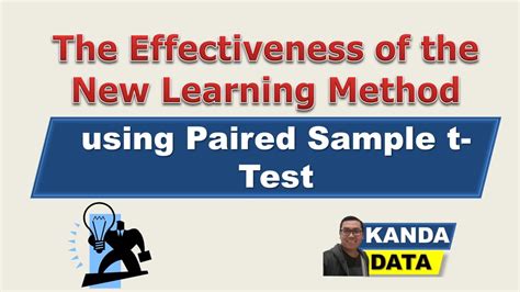 the effectiveness of the new learning method using paired sample t test kanda data