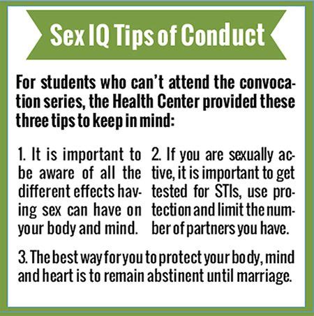 Sex IQ Convocation Series Tackles STIs Pepperdine Graphic