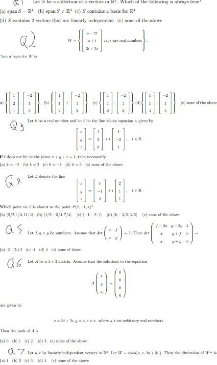 Solved Let S Be A Collection Of Vectors In R Which Of The Chegg