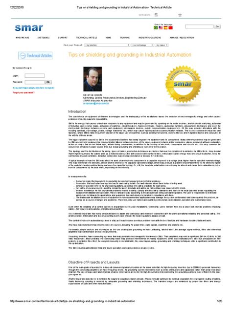Tips On Shielding And Grounding In Industrial Automation Technical Article Pdf Inductor